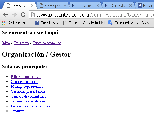 Error En La Solapa De Edición De Contenidos D7 Drupal Groups 
